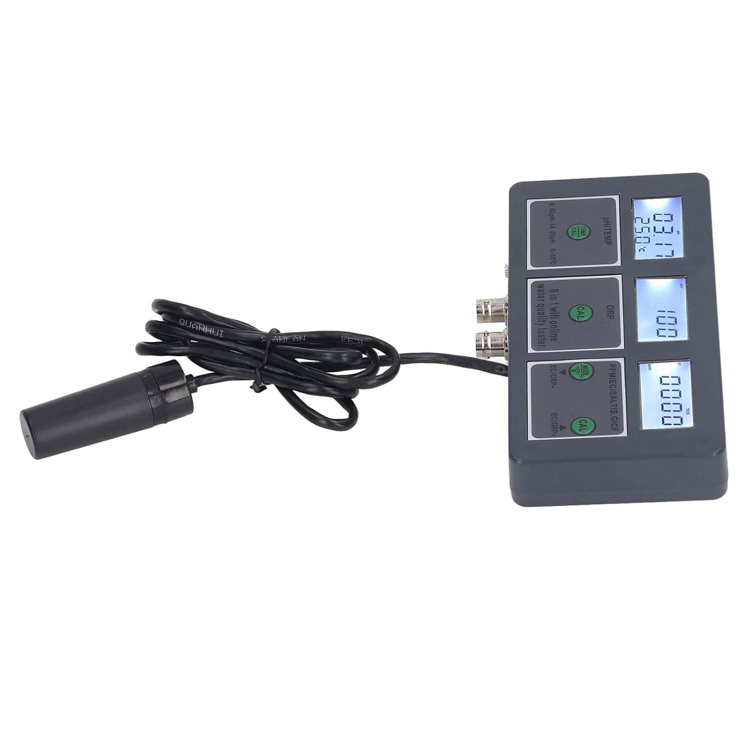 Monitor de testare a apei, mufa UE, 8 in 1, 0-1999 ppm, WiFi, gri - eMAG.ro