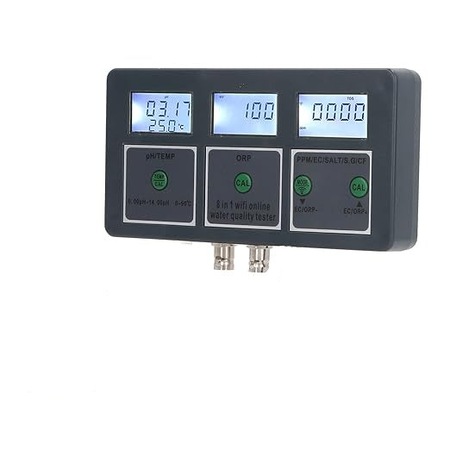 Monitor de testare a apei, mufa UE, 8 in 1, 0-1999 ppm, WiFi, gri - eMAG.ro