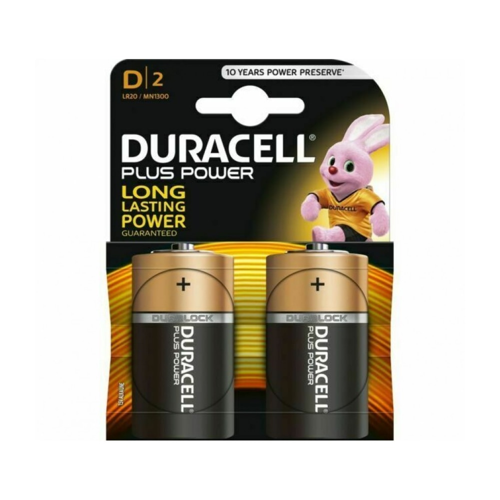 Baterii alcaline DURACELL LR20 D PLUS /2 bucati/blister/ 1.5V - eMAG.ro