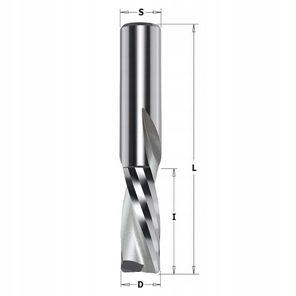 Freza pentru plastic/lemn, CMT, Carbura VHM, Z2, 8 x 22 x 70 mm ...