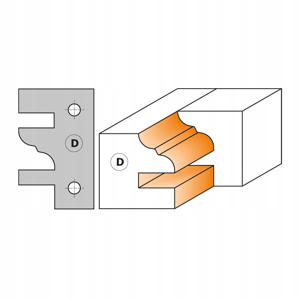 Cap freza lemn pentru usi, CMT, Aluminiu,120x35x40 mm - eMAG.ro