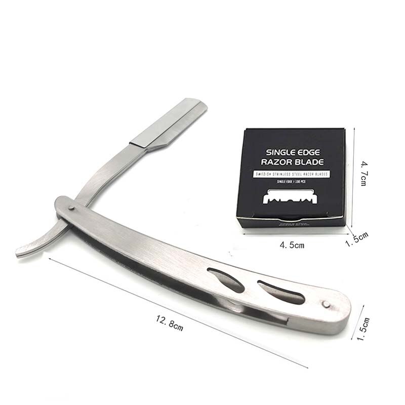 Set brici barbierit, Inox, 100 x Lame, Argintiu - eMAG.ro