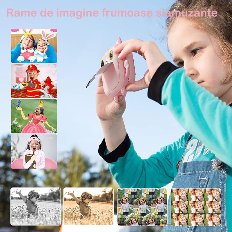 Camera foto/video pentru copii,40 MP,2.4 inch IPS,1080p HD, Card TF 32 ...