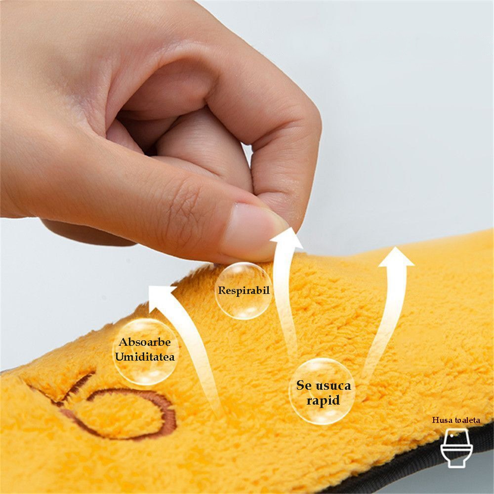 Husa colac WC, moale, cu fermoar, Crem cu Alb, din Bumbac pufos si ...