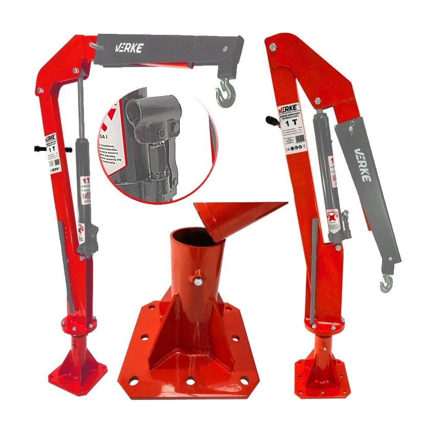 Macara hidraulica rotativa, capacitate 1 tone, prindere in podea, Verke ...