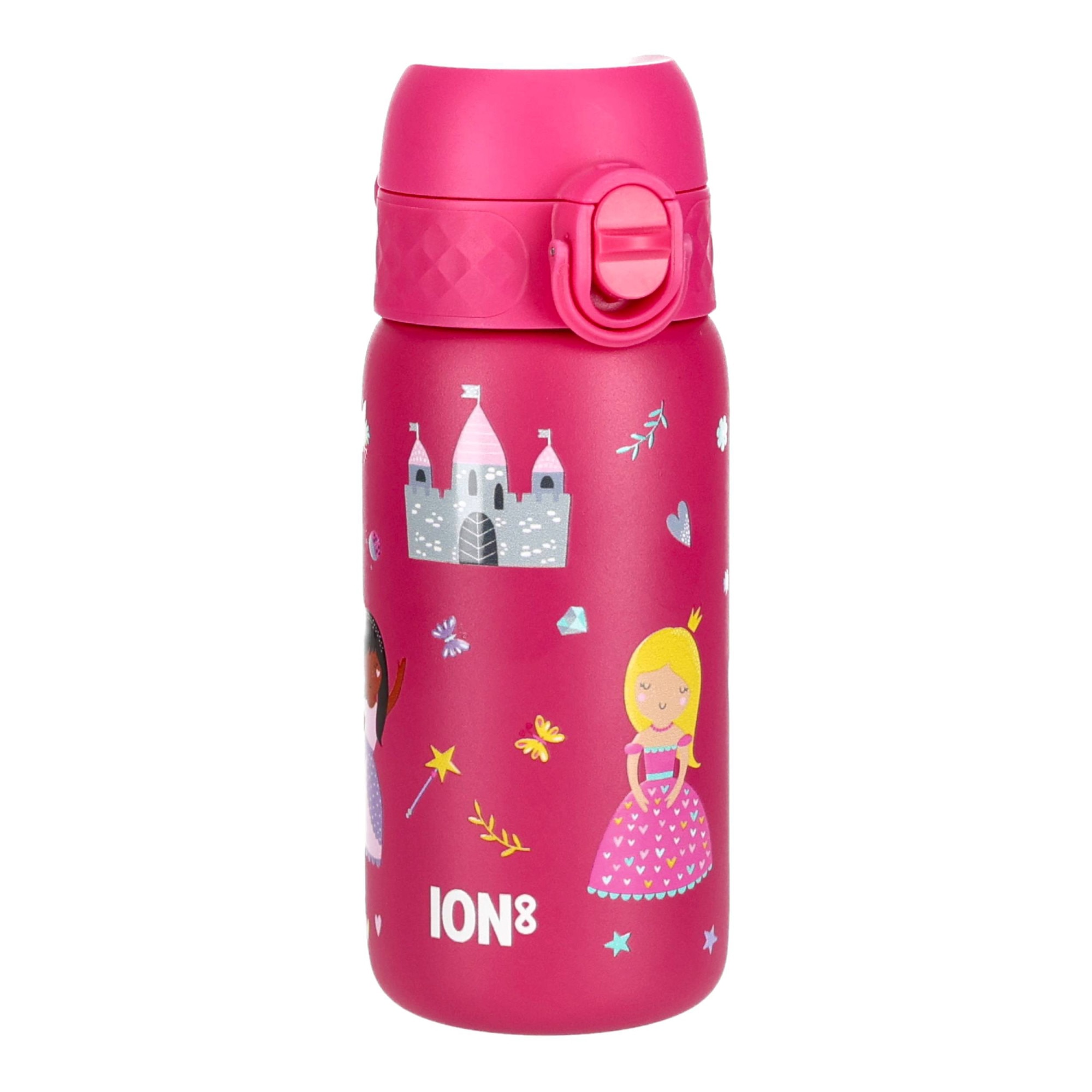 Sticla de apa pentru copii cu printese, Ion8, Inox, 400 ml, Roz - eMAG.ro