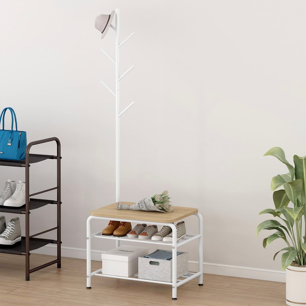 Cuier Quasar & Co.®, cu bancuta si raft incaltaminte, mobila hol ...
