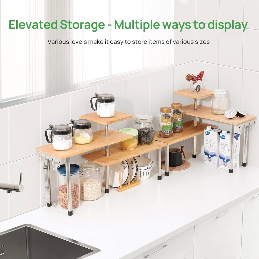 Raft universal pentru colt, Quasar & Co.®, etajera cu 3 polite, lemn ...