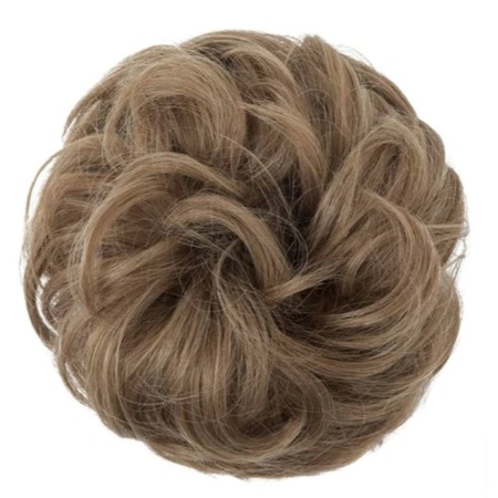 Coc fals, elastic din par sintetic cu aspect natural, Blond Cenusiu ...