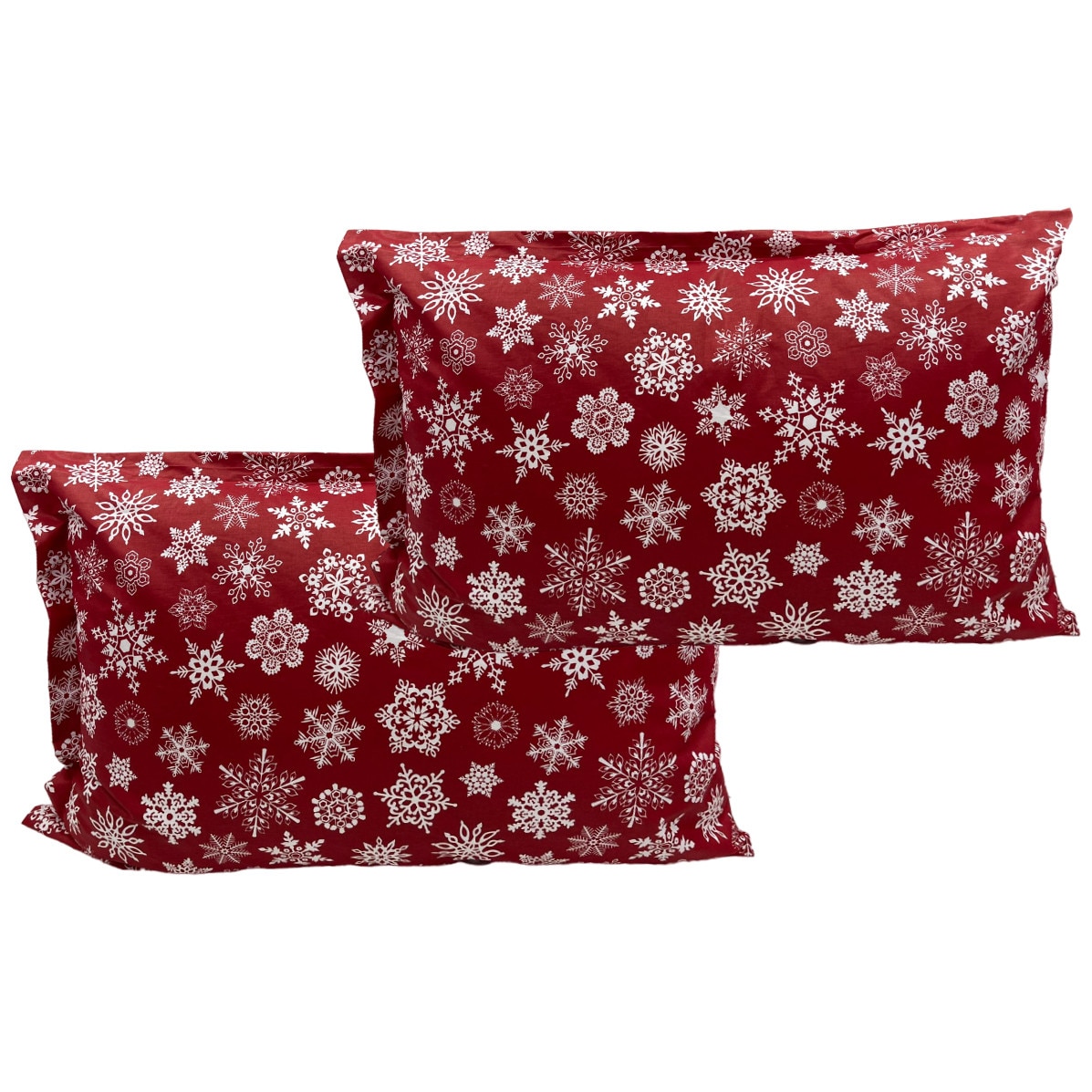 Set doua huse de perna, 50X70cm, rosu/alb, Magie cu fulgi de nea Liz ...