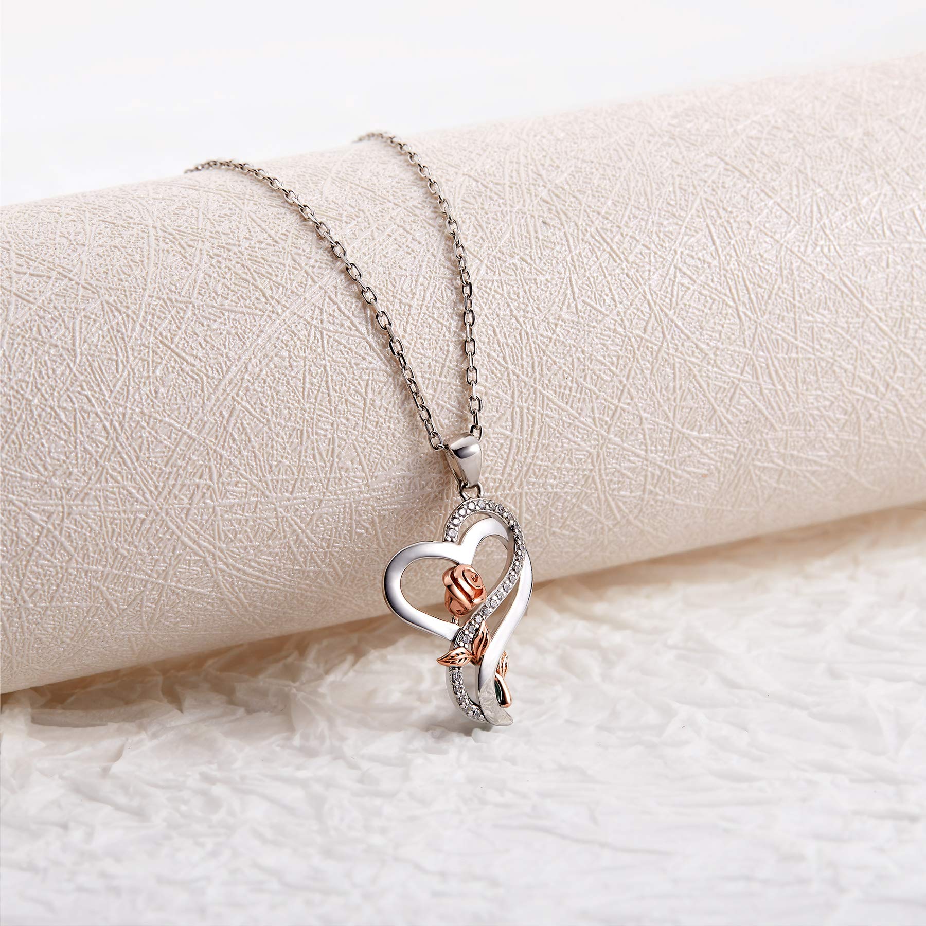 Colier dama, Argint/Cristal, Argintiu - eMAG.ro