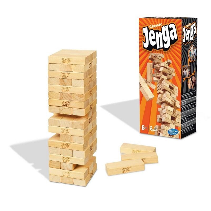 Joc Jenga Classic, Hasbro, Lemn, 6 ani+ - eMAG.ro
