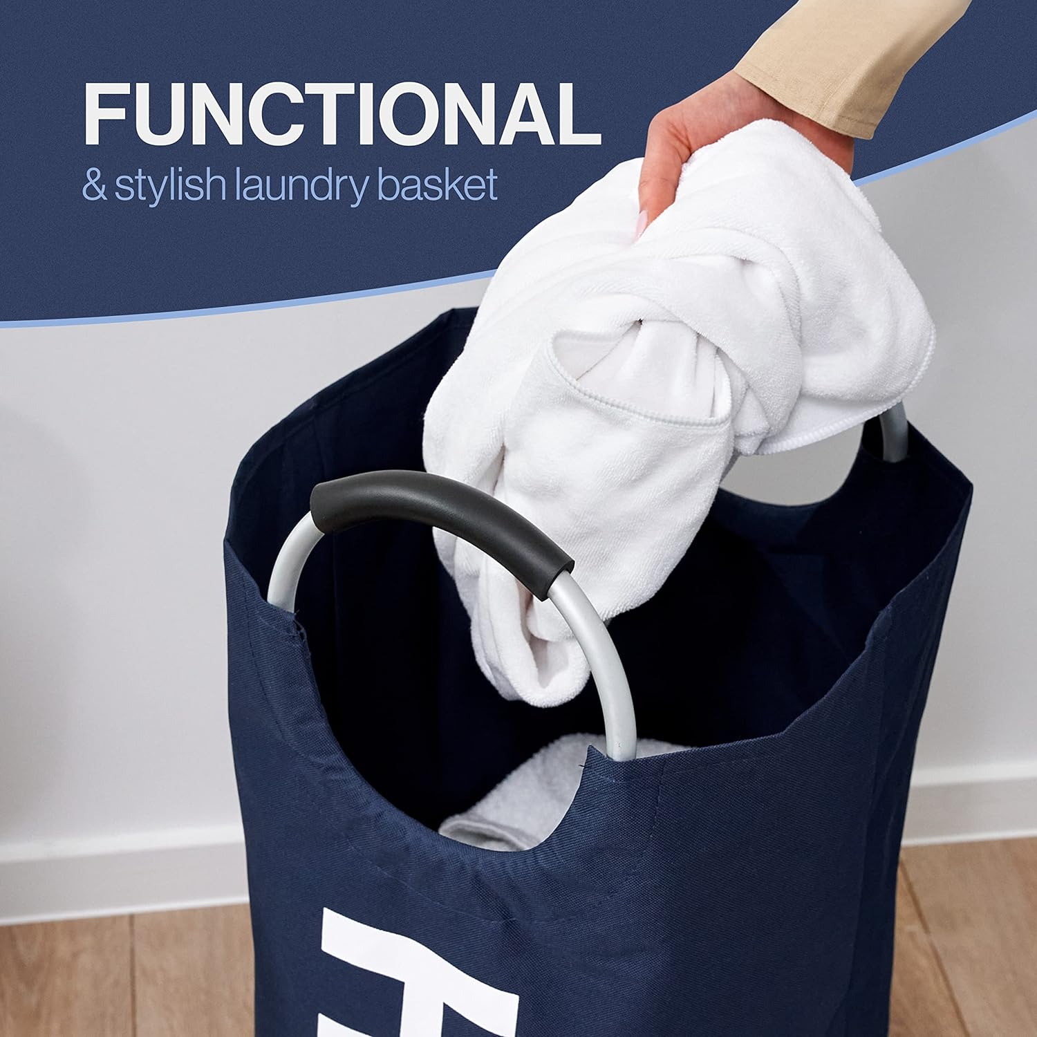 Cos de rufe Wellenborg, tip sac, cu manere, cu baza intarita, material ...