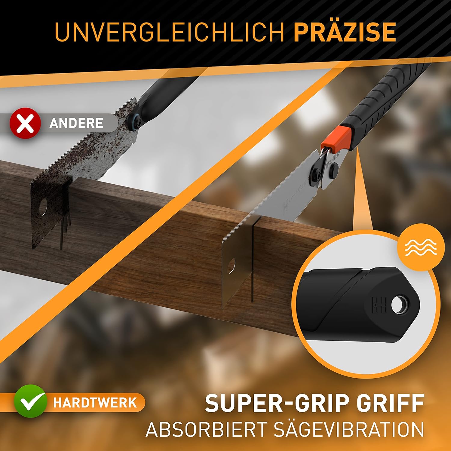 Fierastrau japonez Hanzo pliabil, 2 muchii despicare/taiere ...