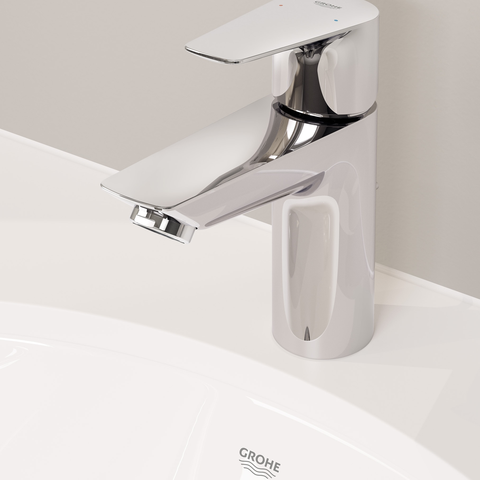 Смесител за мивка Grohe BauEdge 23328001, 3/8'', Размер S ...