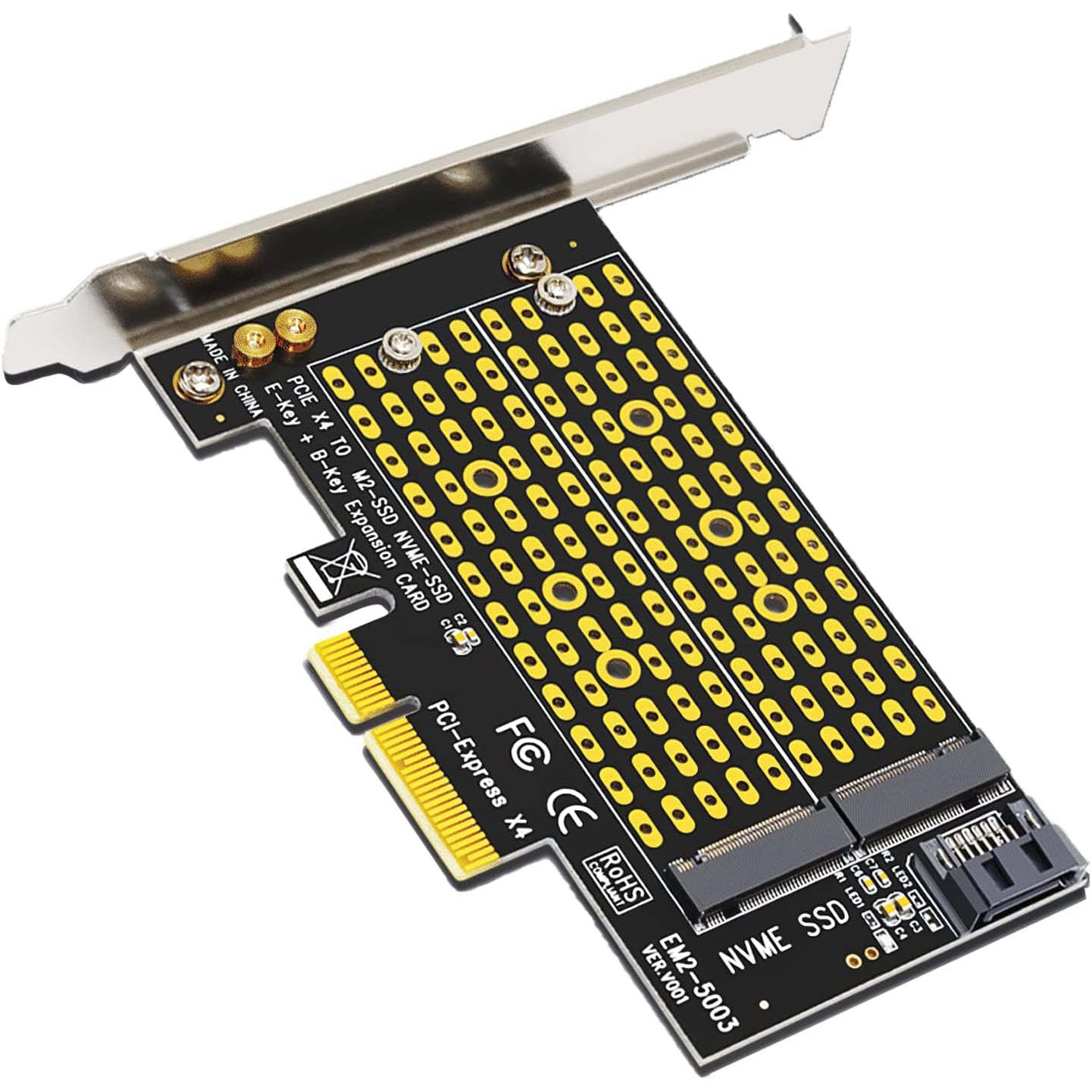 Adaptor M.2 PCIE pentru SSD SATA pentru PCIE NVMe, JESWO, Negru - eMAG.ro