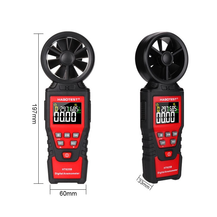 Anemometru portabil Mayilon, Negru/Rosu - eMAG.ro