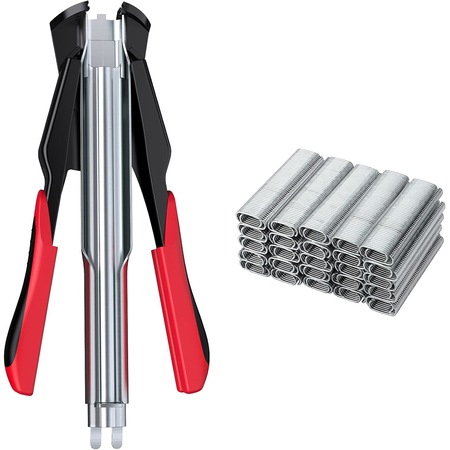Capsator de gard cu 2500 buc inele galvanizate, tip C, Sunmostar - eMAG.ro