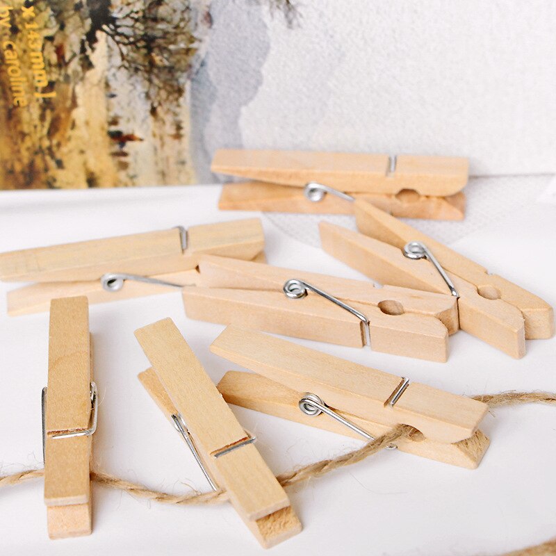 Set Carlige de rufe, Sunmostar, Lemn, Maro, 100 buc - eMAG.ro