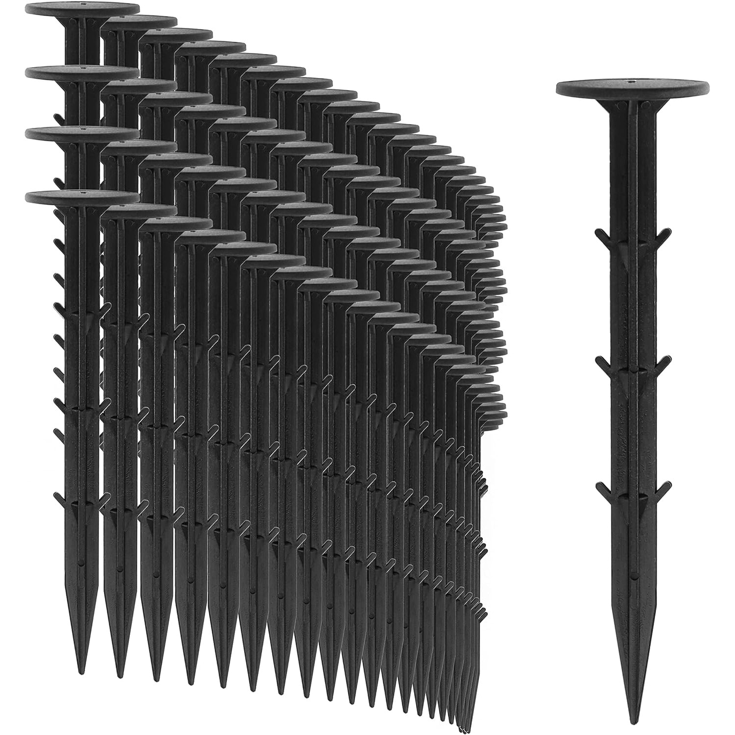 Set 100 tarusi, Sunmostar, Plastic, Negru - eMAG.ro