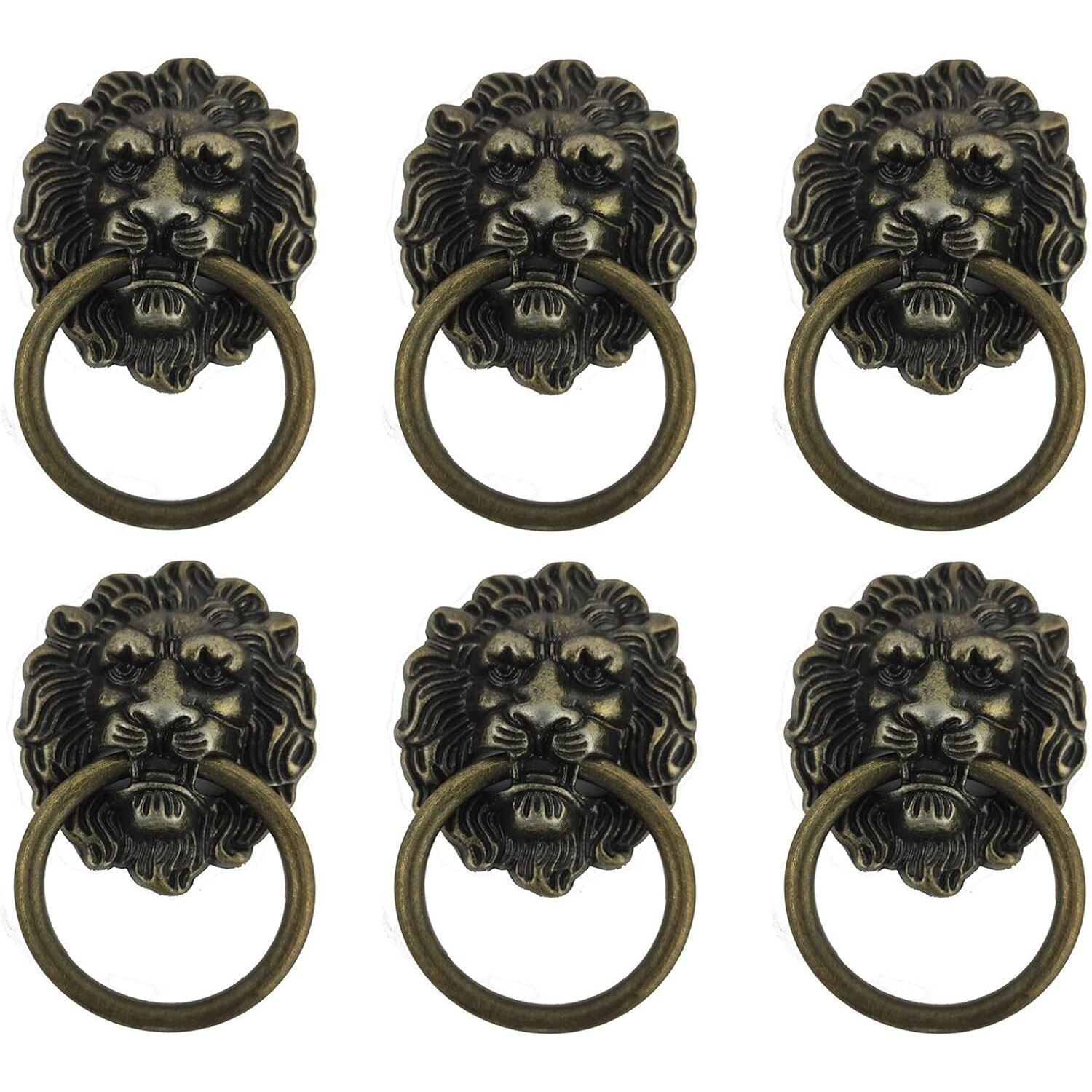 Set 6 manere de mobilier antice, Sunmostar, forma de leu, Negru - eMAG.ro