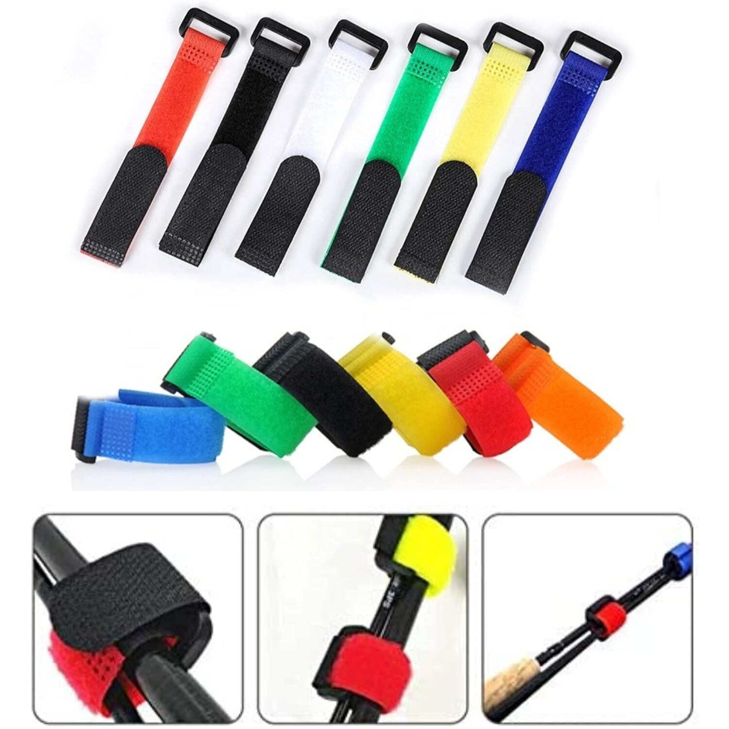 Set 6 curele pentru undita, Sunmostar, 25 x 60 mm, Multicolor - eMAG.ro
