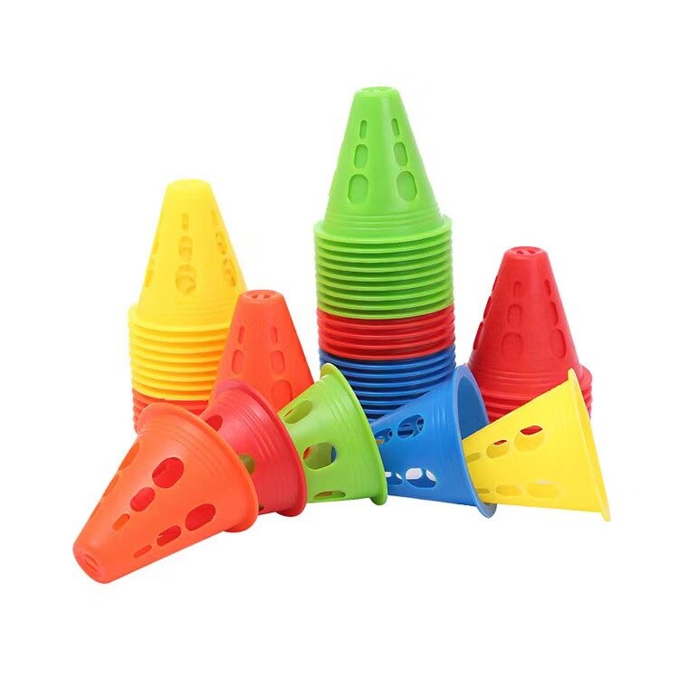 Set 50 jaloane/conuri de antrenament, Sunmostar, 8 x 8.5 cm, Multicolor ...