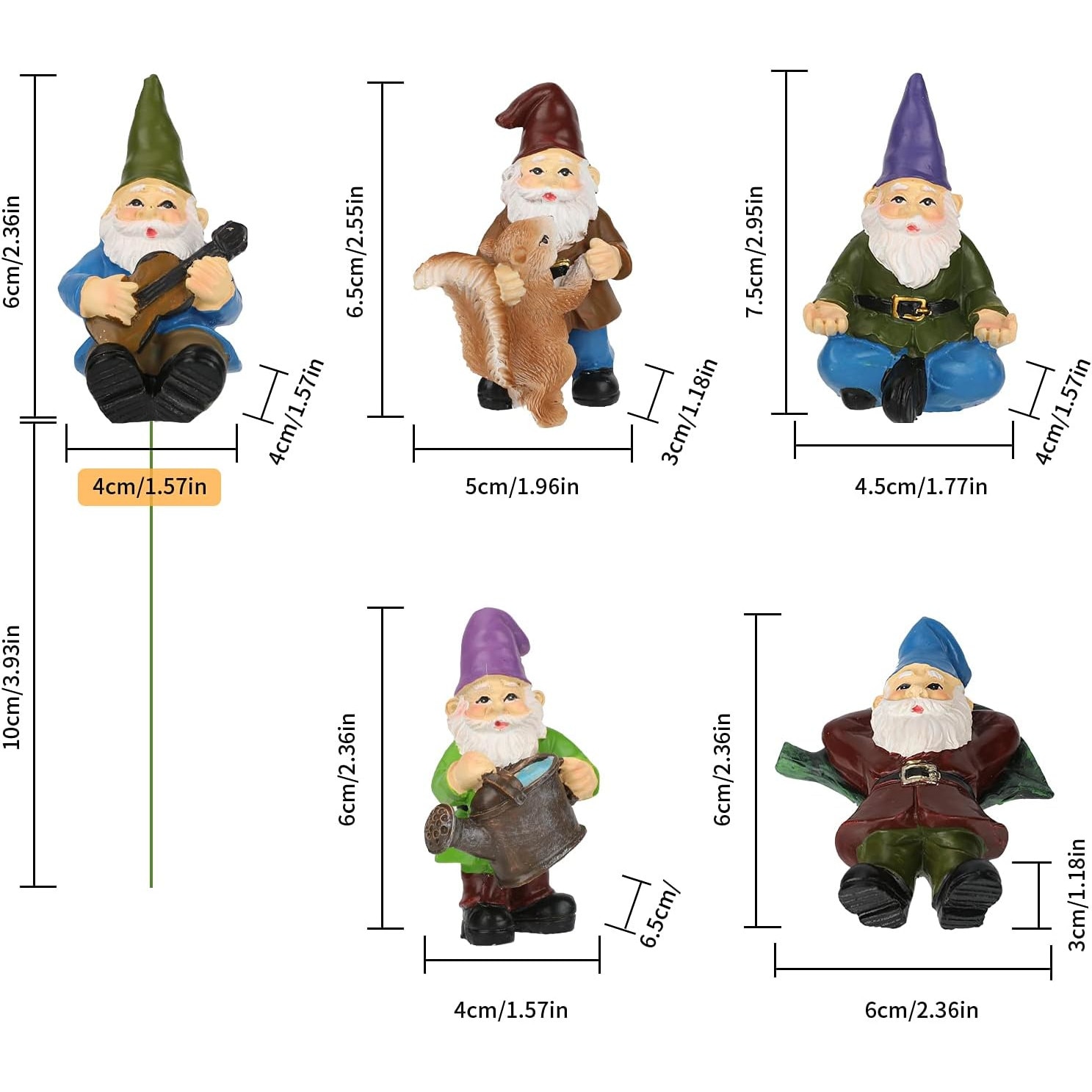 Set 5 pitici de gradina, Sunmostar, Rasina - eMAG.ro