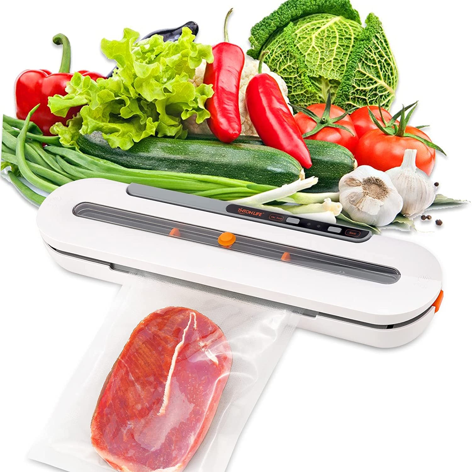 Aparat de vidat alimente, Sunmostar, 35x8.2x6 cm, Alb - eMAG.ro