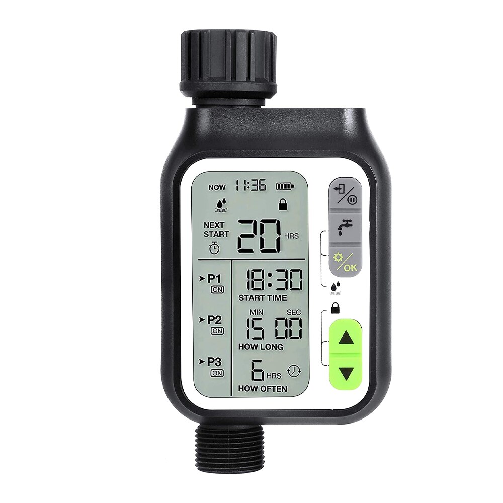 Temporizator de udare automat, 3 sisteme de irigare, Sunmostar, Plastic, Negru - eMAG.ro