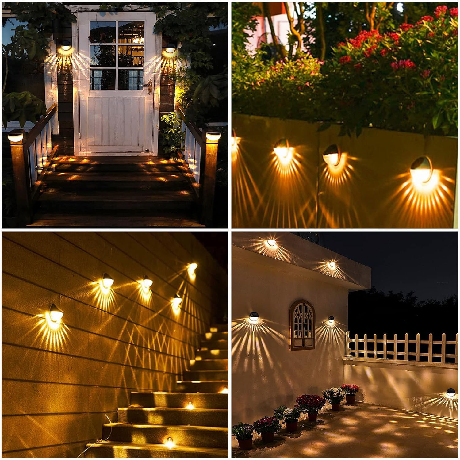 Set 2 lampi solare cu LED, Sunmostar, ABS, IP65, Lumina alba calda ...