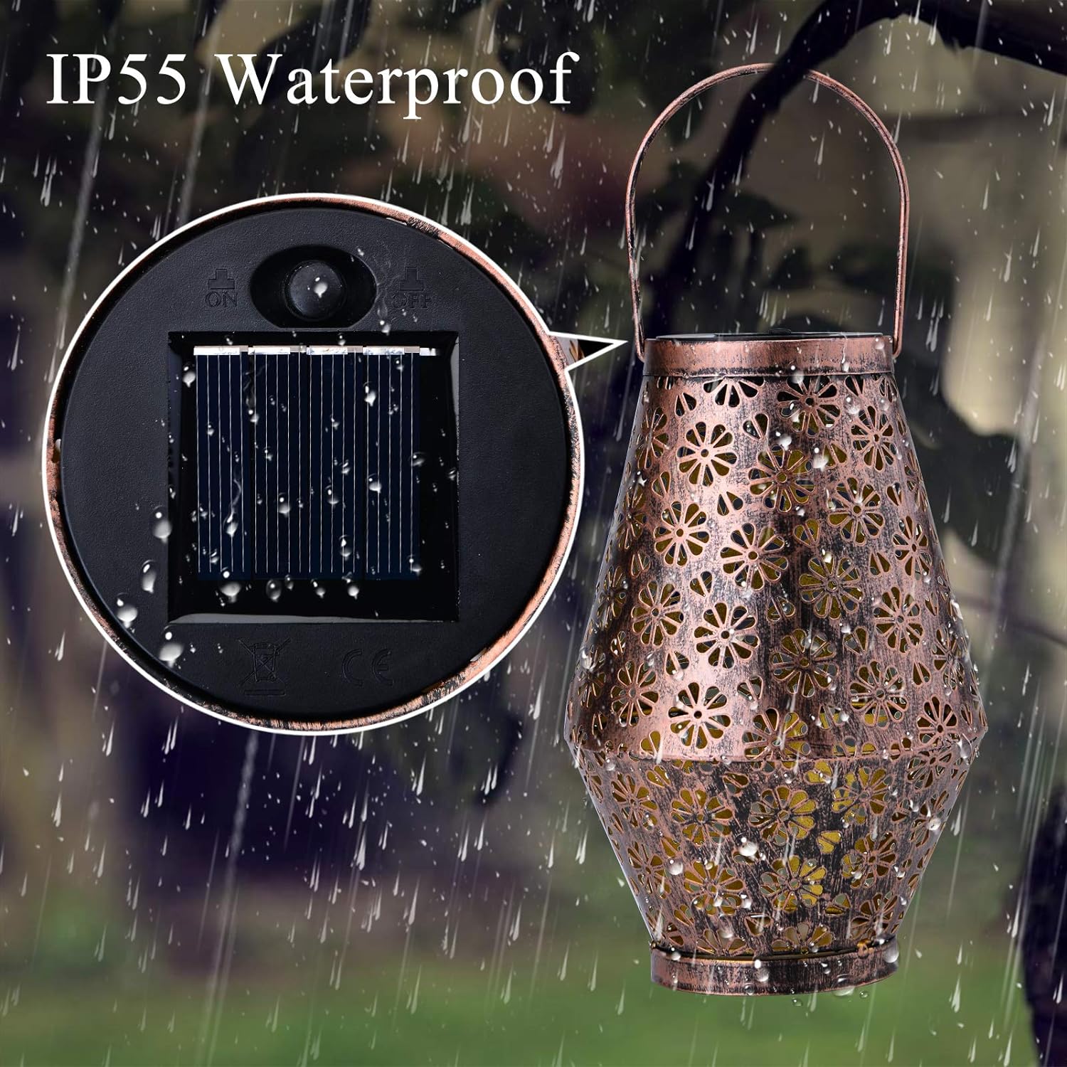 Felinar solar de gradina, Sunmostar, Metal, IP65 - eMAG.ro