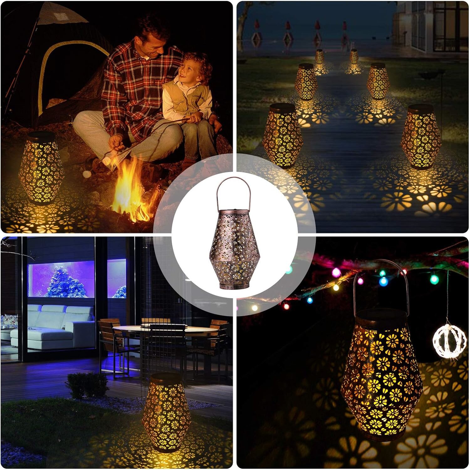 Felinar solar de gradina, Sunmostar, Metal, IP65 - eMAG.ro