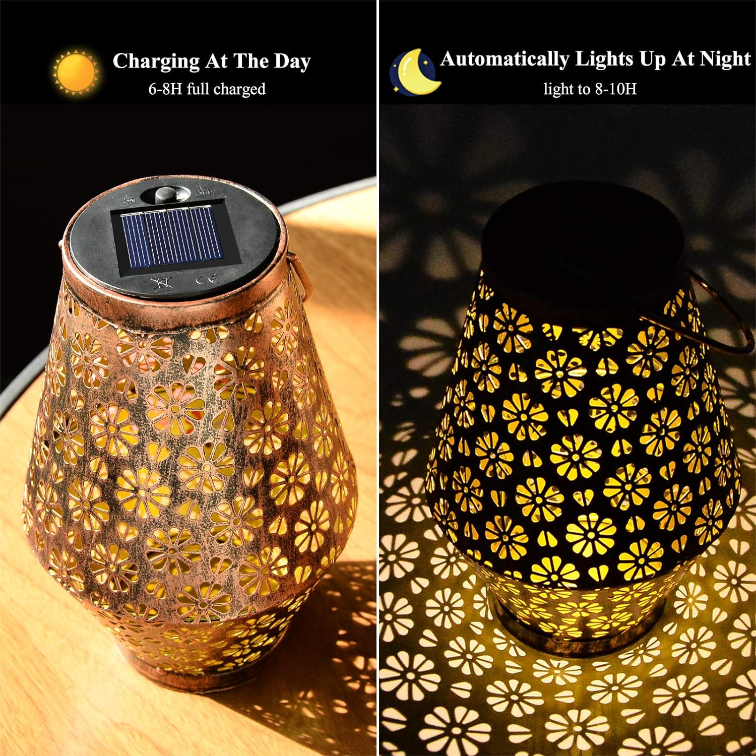 Felinar solar de gradina, Sunmostar, Metal, IP65 - eMAG.ro