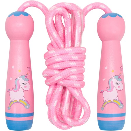 Coarda de sarit pentru copii, Sunmostar, Bumbac, 2.6 m, Roz - eMAG.ro