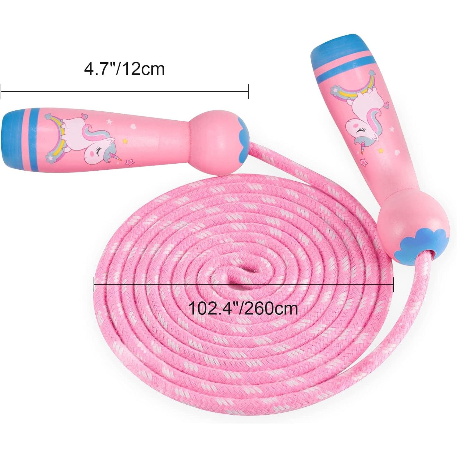 Coarda de sarit pentru copii, Sunmostar, Bumbac, 2.6 m, Roz - eMAG.ro
