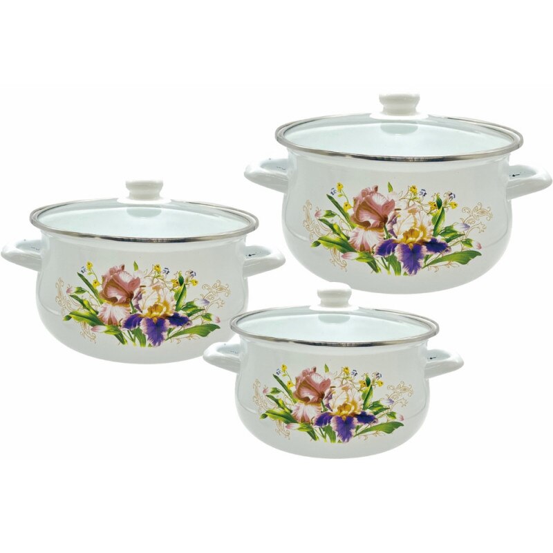 Set oale Rosberg R54518D3G, 6 piese, 2-3, 6 L, Capac sticla, Email ...