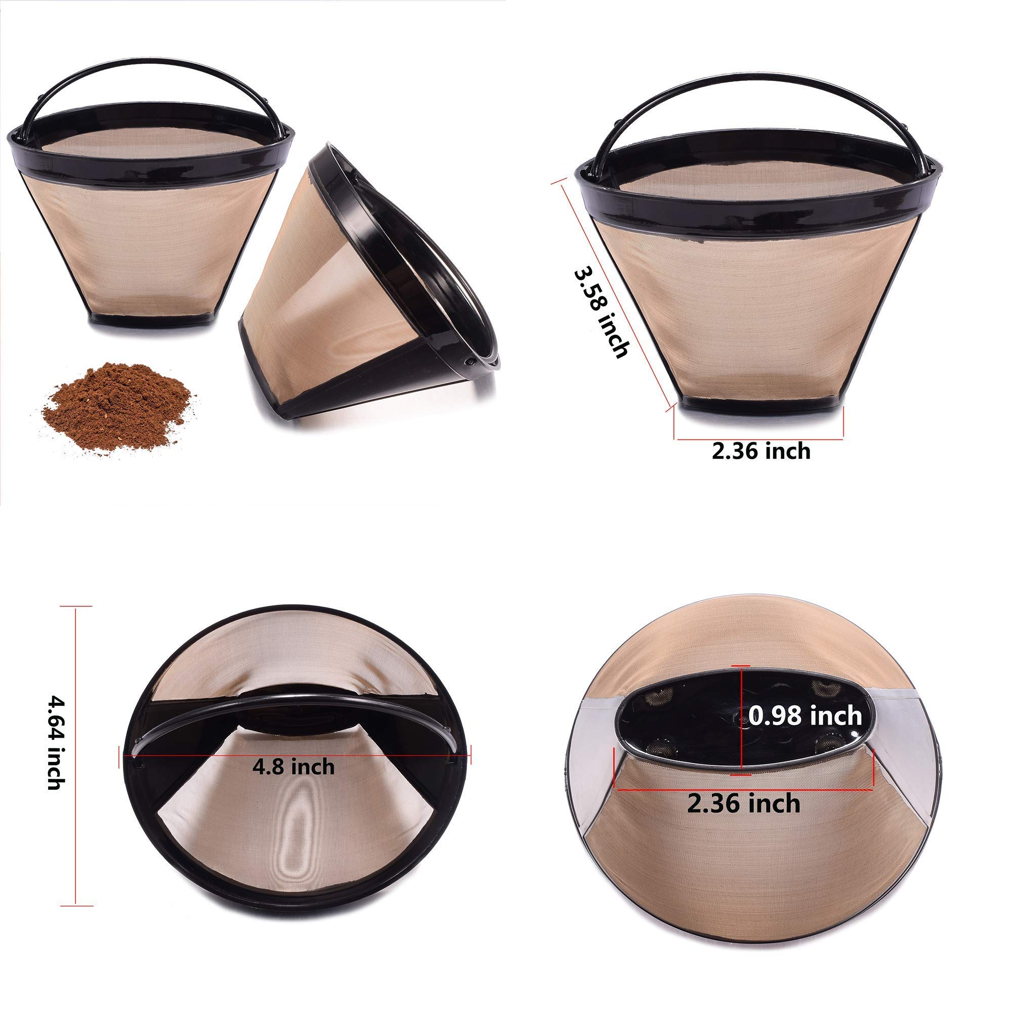 Set 2 Filtre pentru cafea, Pentru Ninja CFP201/CFP300/CFP301, Negru ...