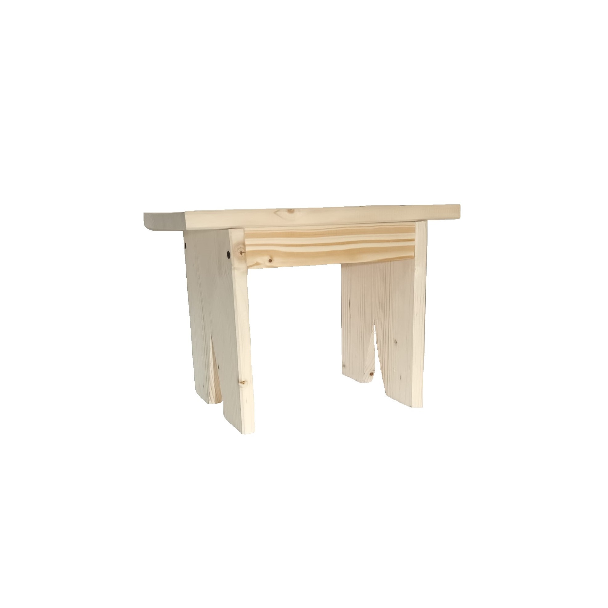 Taburet, scaun, lemn 34x25x20cm Handmade, natur - eMAG.ro