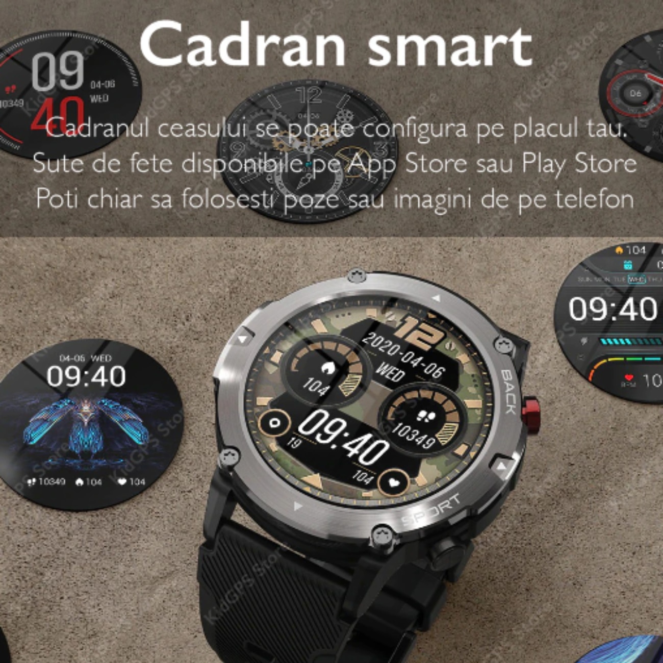 Ceas smartwatch barbati RoHS® C21 PRO, 1.32 inch, apel bluetooth HD ...