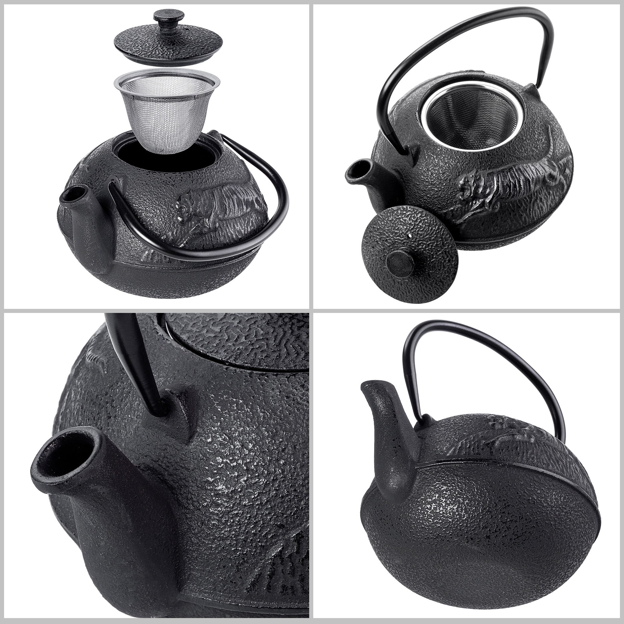 Ceainic, Kadax, Fonta, 720ml, Negru - eMAG.ro