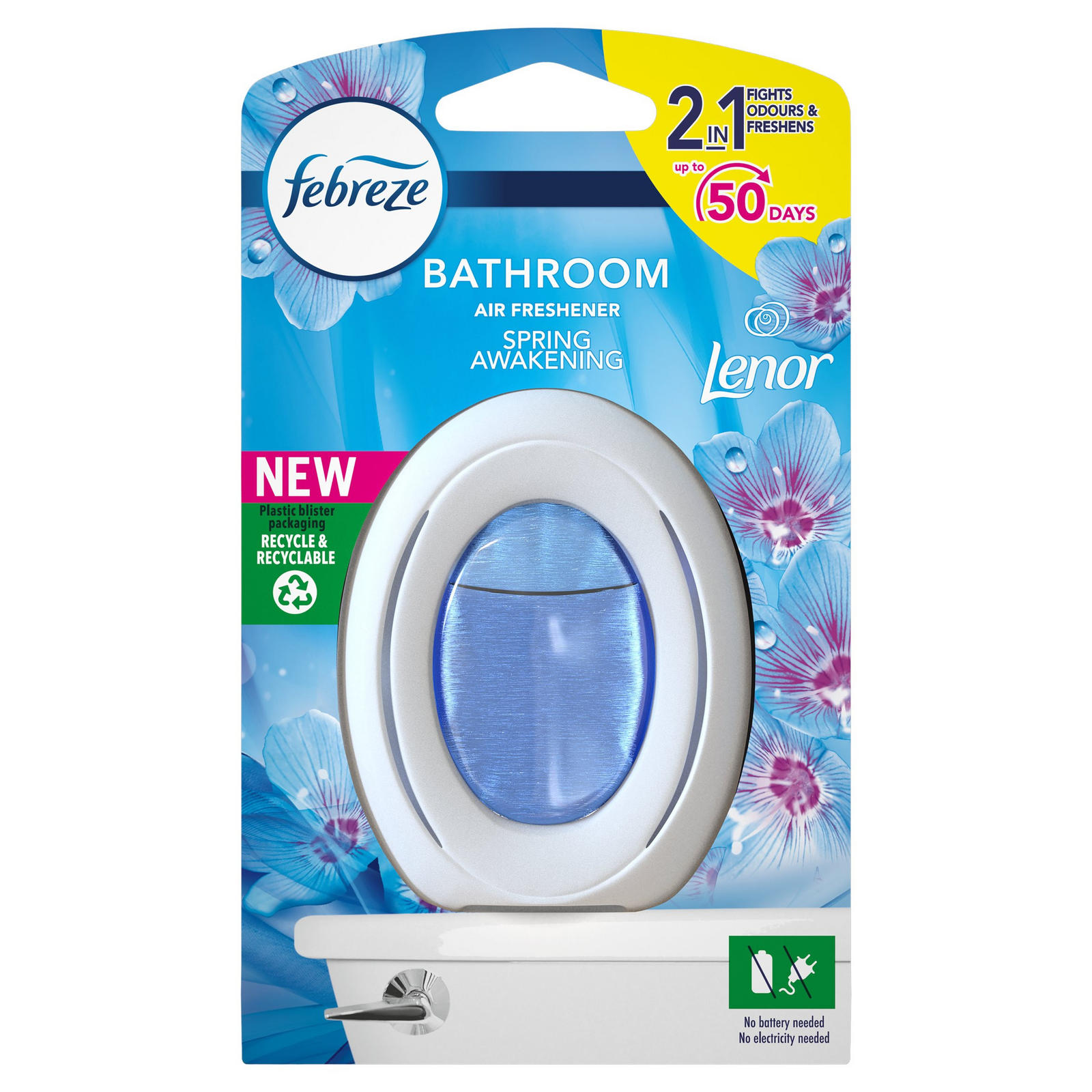 Odorizant de baie 2 in 1, FEBREZE Lenor Spring Awakening, 7.5 ml - eMAG.ro