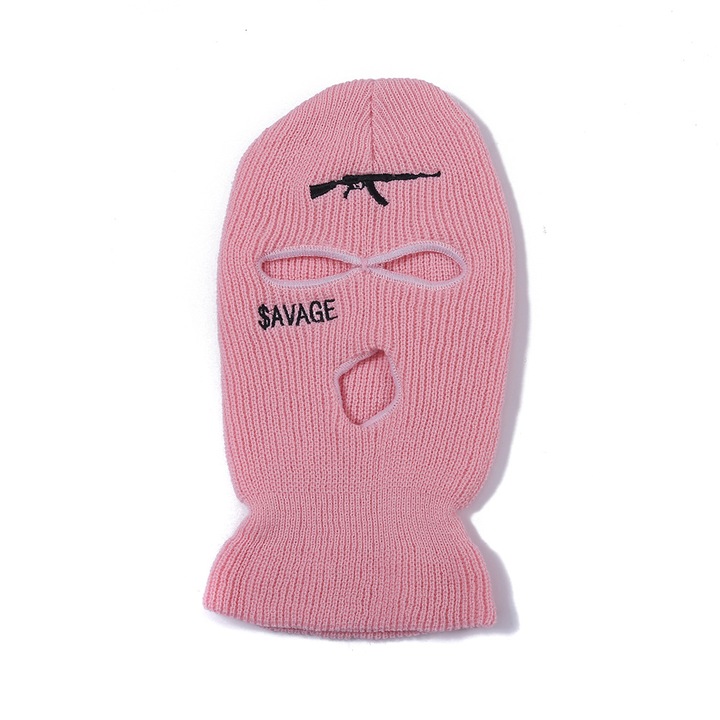 Cagula Hip hop tip Balaclava unisex, brodat cu model cu AK47, Savage ...