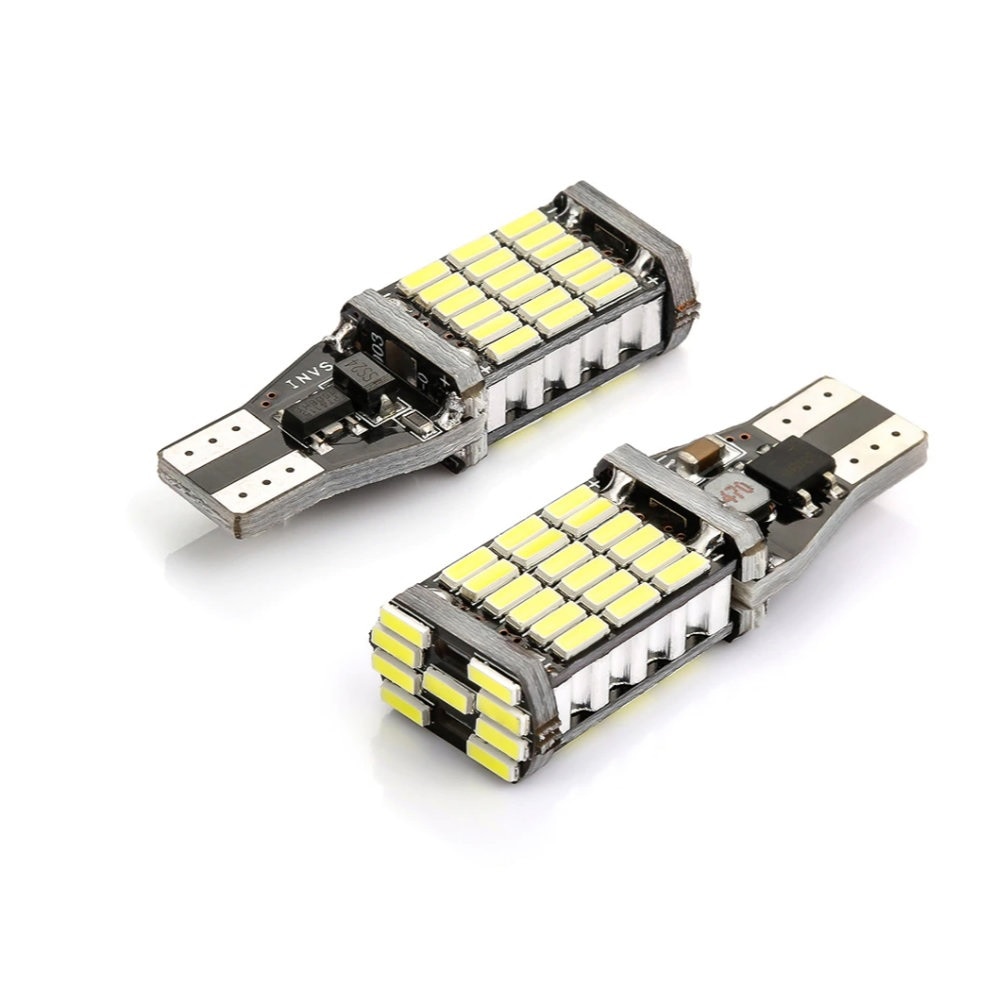 Set 2 becuri LED T15 W16W Canbus GizMondo®, 45 leduri, SMD 4014, 1200 ...