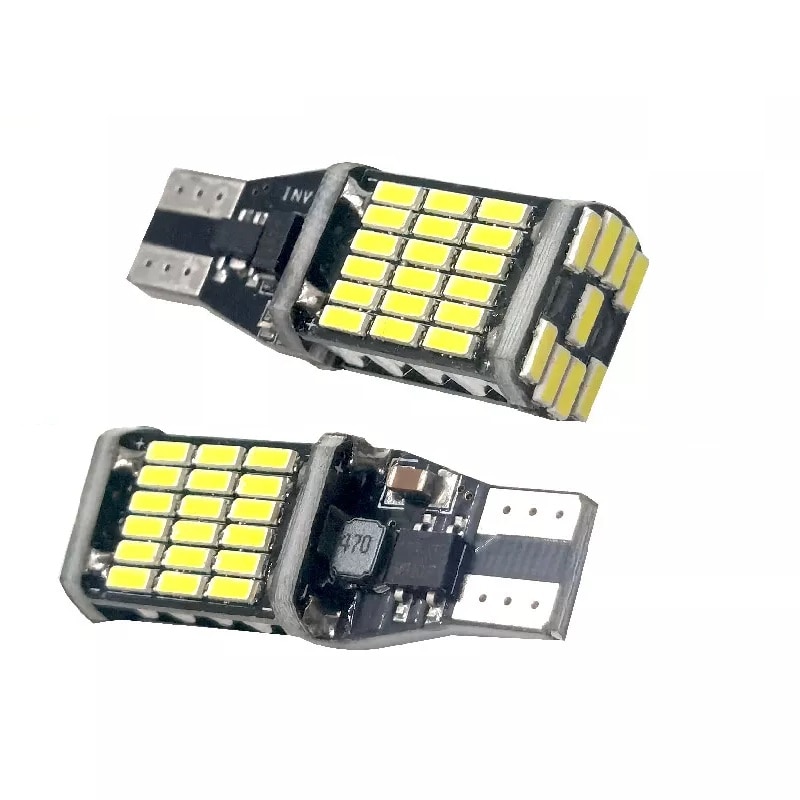 Set 2 becuri LED T15 W16W Canbus GizMondo®, 45 leduri, SMD 4014, 1200 ...