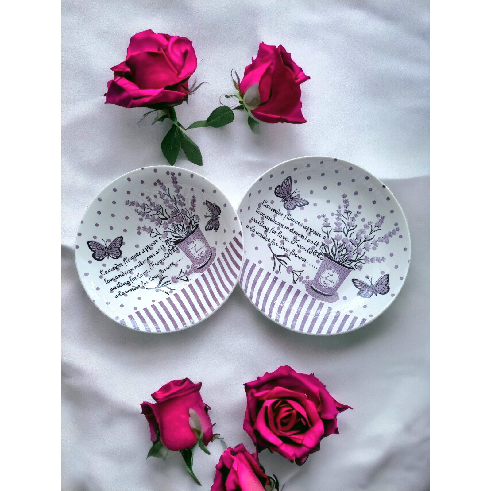 Set vesela 12 piese model lavanda, farfurie si bol - eMAG.ro