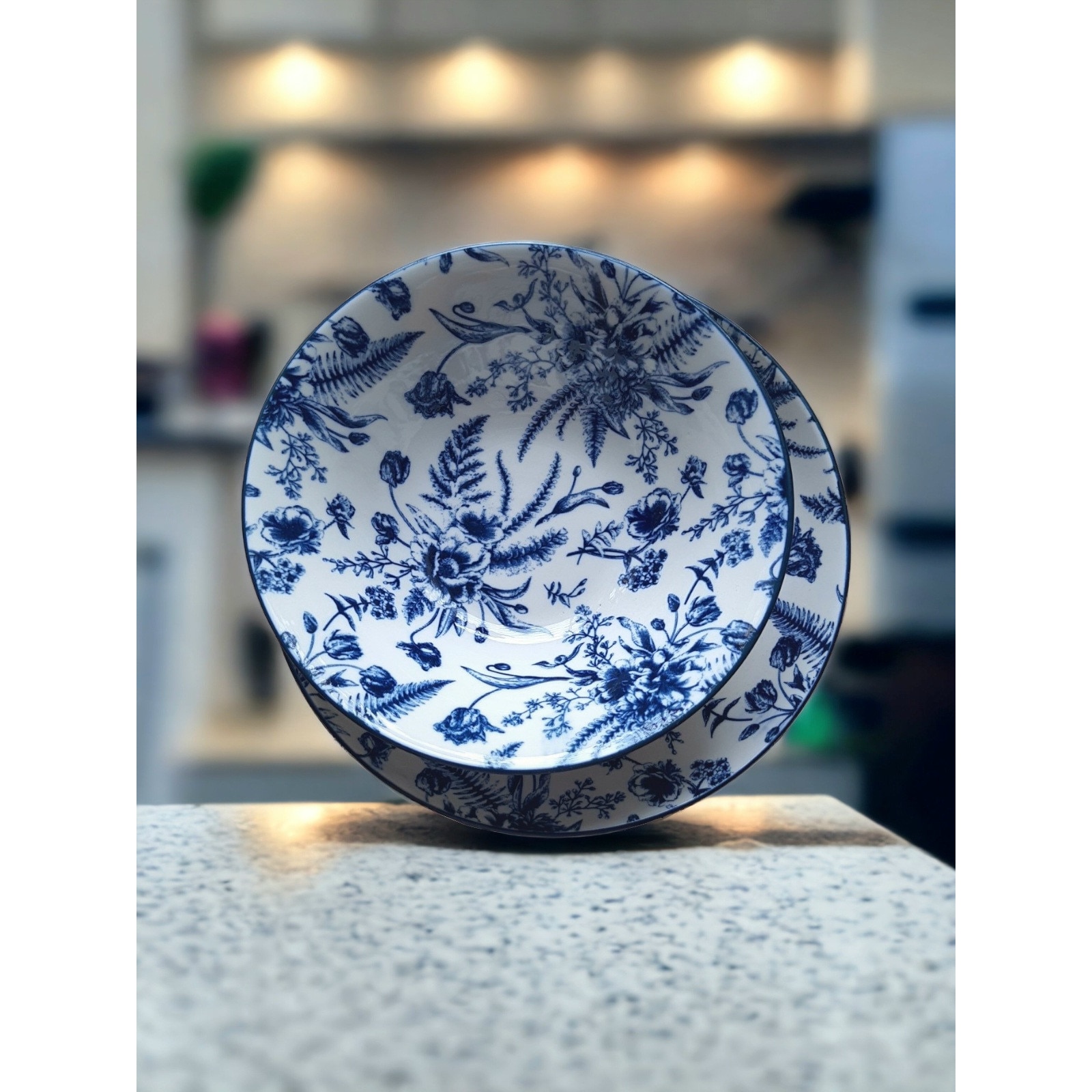 Set vesela 12 piese model floral, farfurii si boluri - eMAG.ro