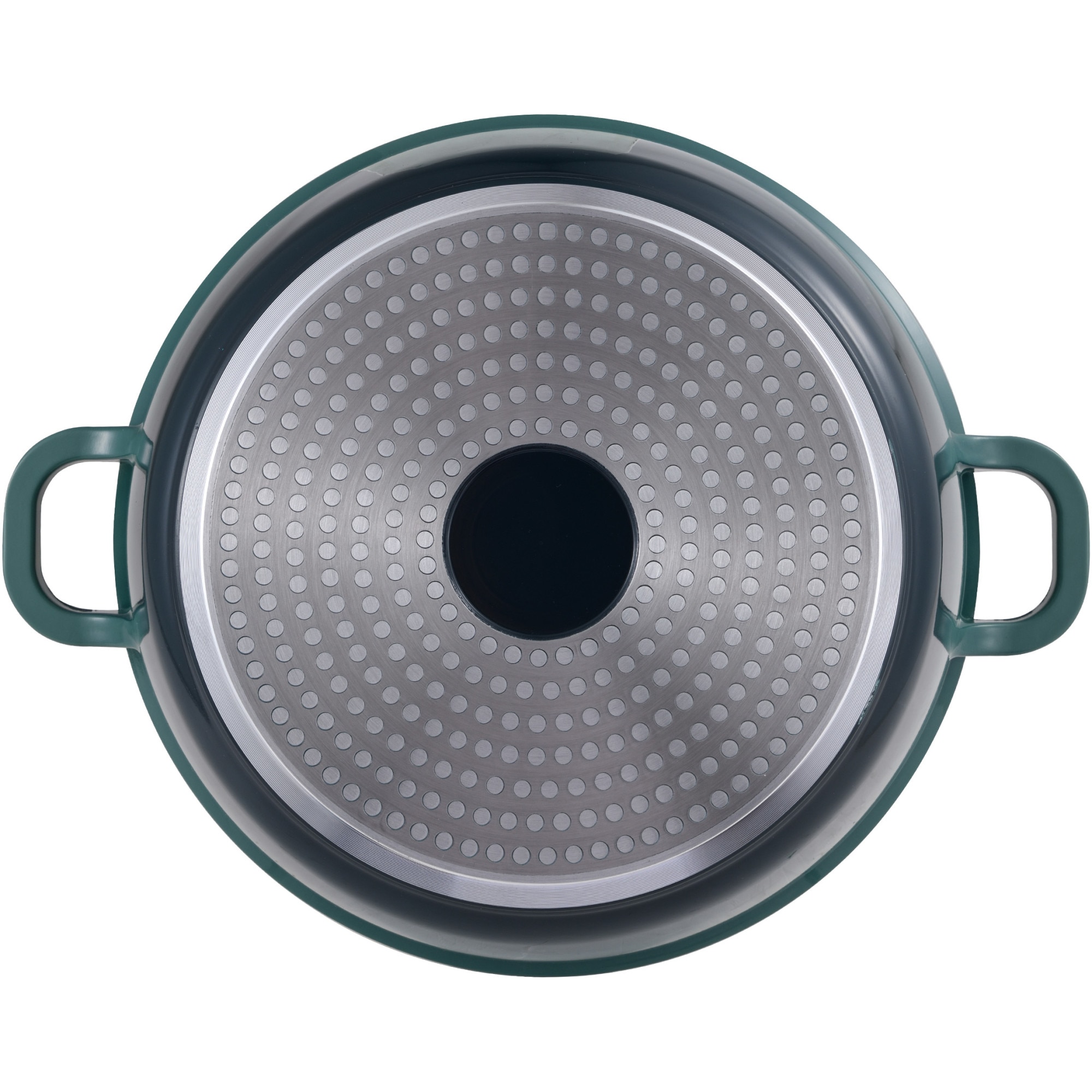 Cratita cu capac Bergner Excalibur Green, aluminiu turnat, 28cm - eMAG.ro