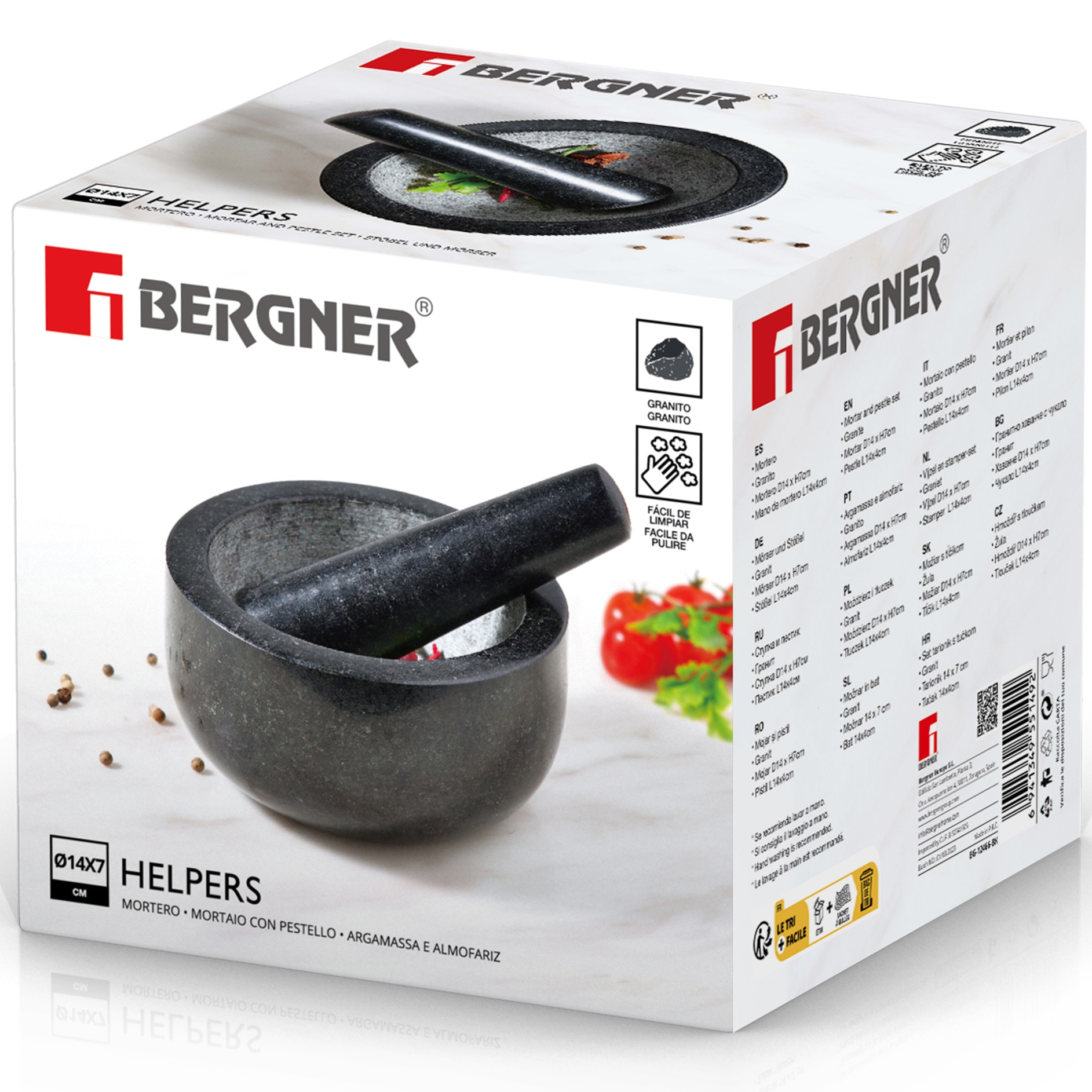 Mojar cu pistil Bergner Helpers, granit - eMAG.ro