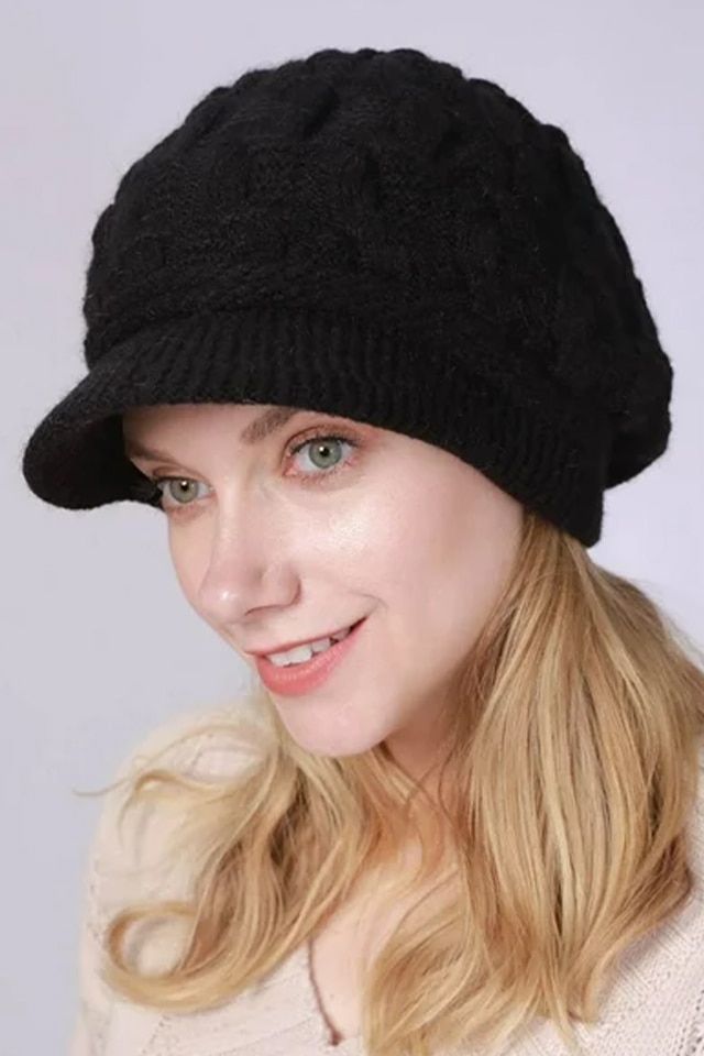 Caciula dama, circumferinta elastica, model cu cozoroc curbat pentru ...